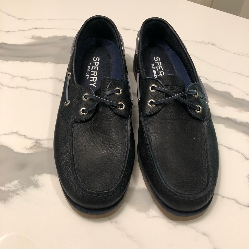 Sperry Top Sider Navy Soft Leather Boat Shoes 8m - Gem